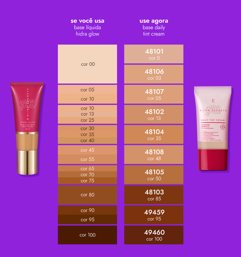 Bases Niina Secrets: saiba qual é a melhor para você - Beleza na Web